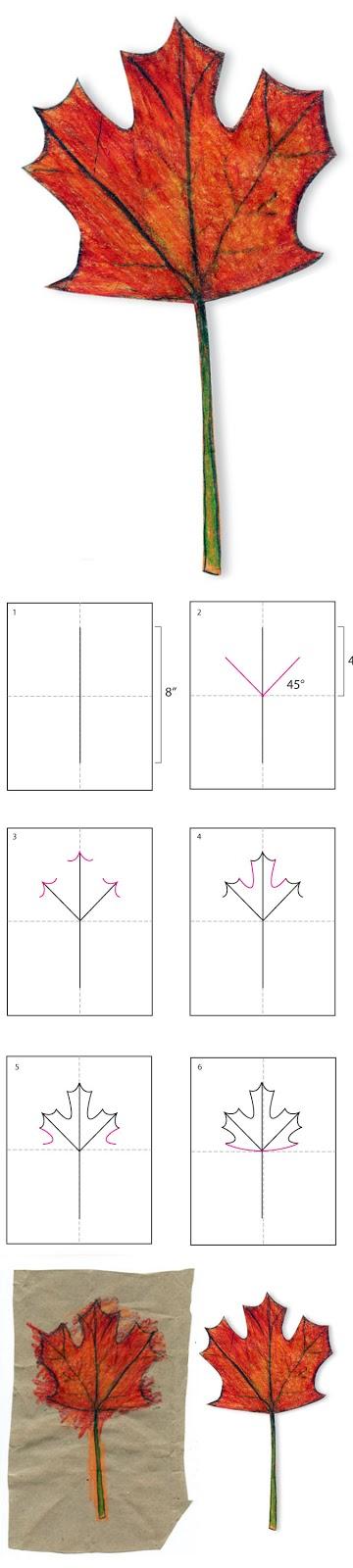 How To Draw A Maple Leaf Paperblog