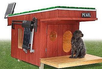 Doghouse With Solar Heating System, LED Lights And Wi-Fi Security ...