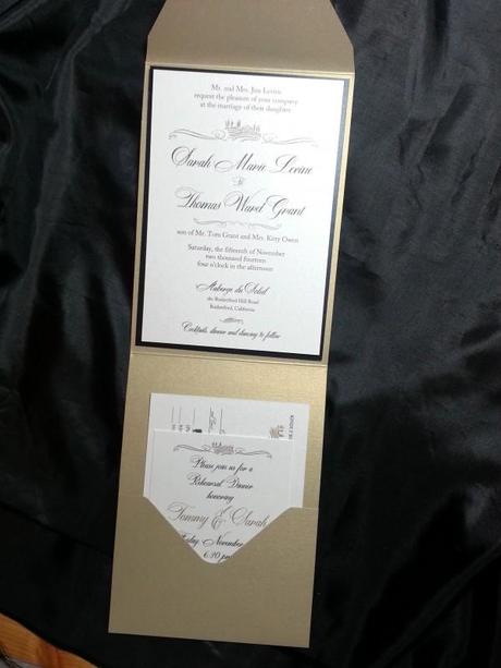 DIY Black White And Gold Wedding Invitation Paperblog