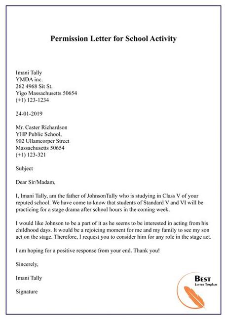 Letter To Conduct Research Letter To School Principal For Permission 