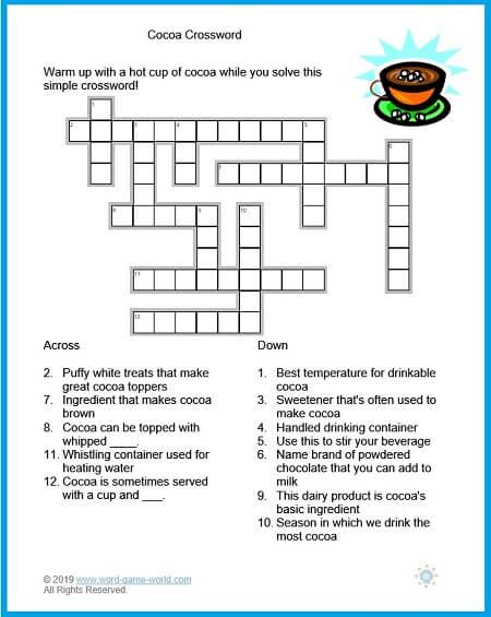 Easy Printable Crossword Puzzles Free Easy Printable Crossword 