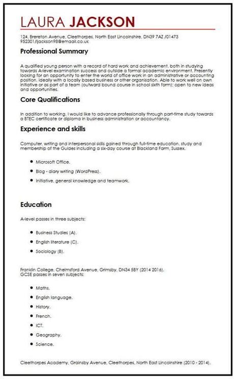Cv For Teaching Job With No Experience Entry Level Behavior 