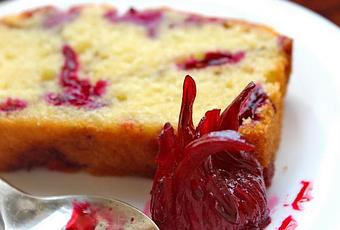 Butter Cake with Pickled Roselle - Paperblog