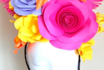 Large Paper Flower Hat - Paperblog