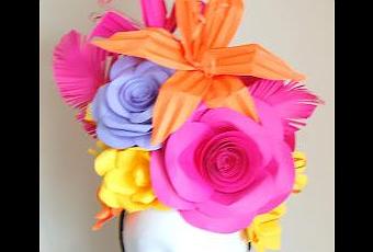 Large Paper Flower Hat - Paperblog